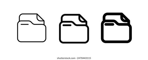 editable vector file document folder icon stock vector royalty free
