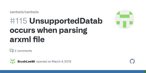 Unsupporteddatabaseformaterror Occurs When Parsing Arxml File · Issue