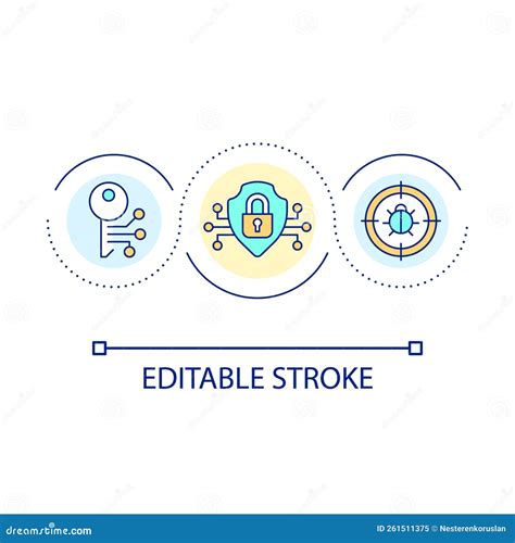Computer Security Loop Concept Icon Stock Vector Illustration Of Data