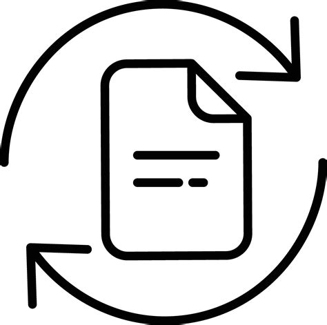 Refresh File Outline Vector Illustration Icon 36233915 Vector Art At