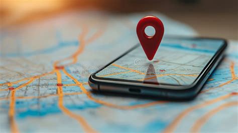 A Mobile Gps App On A Touchscreen Smartphone With 3 D Navigation Gives