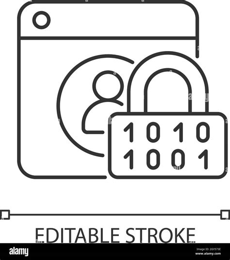 Password Encryption Linear Icon Stock Vector Image And Art Alamy