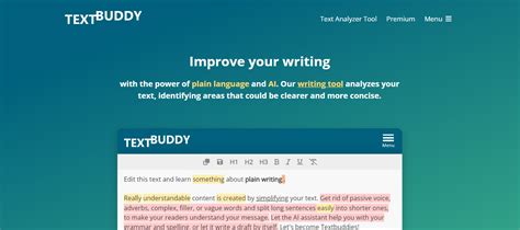 Textbuddy Text Analyzer Tool To Improve Writing Skills