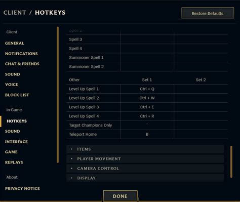 was mark keybinding removed from the game r kindred