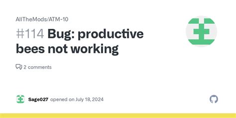 Bug Productive Bees Not Working · Issue 114 · Allthemodsatm 10 · Github
