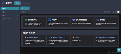 github 1245488569 xt admin react18 一款基于react18 typescript vite redux