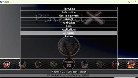 RESOLVED Combining Pinball FX3 MAME And Visual Pinball In One Pinball X Menu General