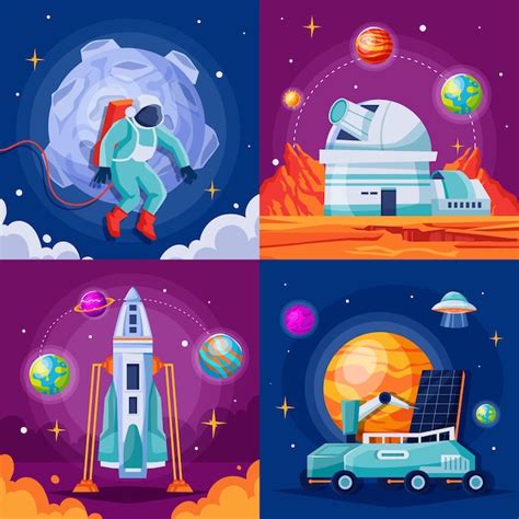 Premium Vector Space Illustrations In Gradient Style