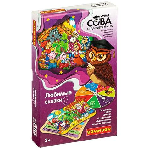 Развивающая игра викторина "Любимые сказки 1" Умная Сова Bondibon ...