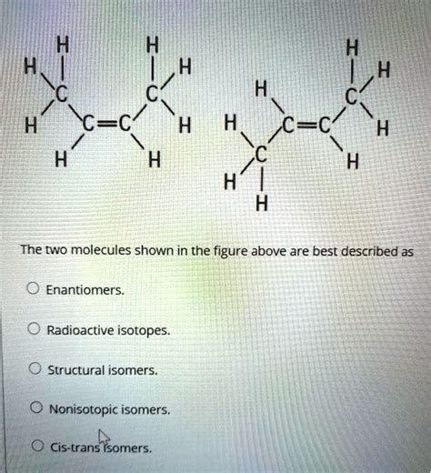 Solved H C C C H H H C C H H H The Two Molecules Shown In The Figure Above Are Best Described