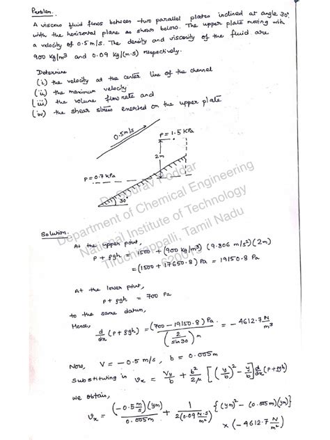 transport phenomena problems pdf