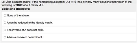 Solved If A Is A X Matrix And B A X Matrix Which Of Chegg Com