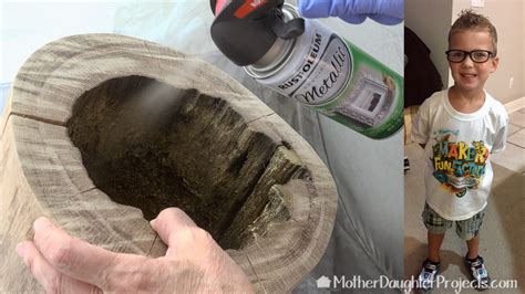 LED Hollow Log Lamp Mother Babe Projects