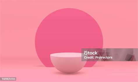 핑크 3d 연단 반구 무대 라운드 디자인 프로모션 소매 상품 경기장 현실적인 벡터 0명에 대한 스톡 벡터 아트 및 기타 이미지 0명 3차원 형태 Fashion