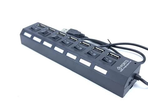 Высокоскоростной Usb Hub на 7 Портов с Кнопками Выключения Usb Разветвитель на 7 Портов Юсб