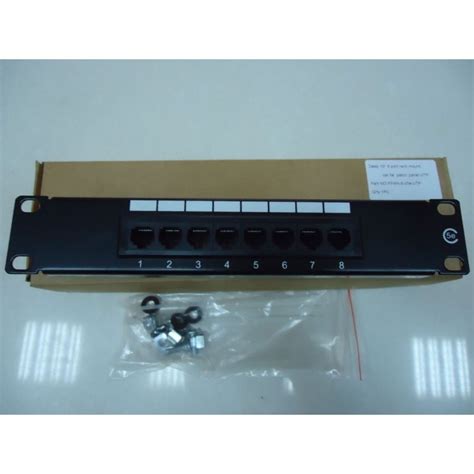 8 Port Patch Panel 10inch Rack Mount UTP Cat 6 Dynamode PPAN 8 C6 UTP 8 Port Patch Panel