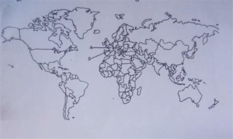I Two Places A And B Have Been Marked On The Given Outline Map Of The