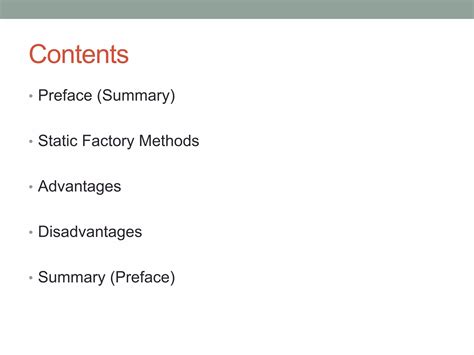 Java Static Factory Methods Ppt