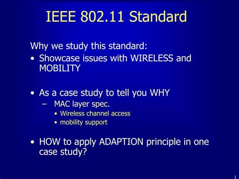 PPT IEEE 802 11 Standard PowerPoint Presentation Free Download ID 5787416