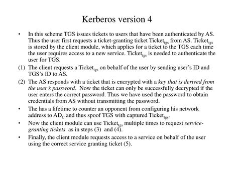 Ppt Kerberos Versions 4 And 5 X 509 Authentication Service Powerpoint Presentation Id 4714066