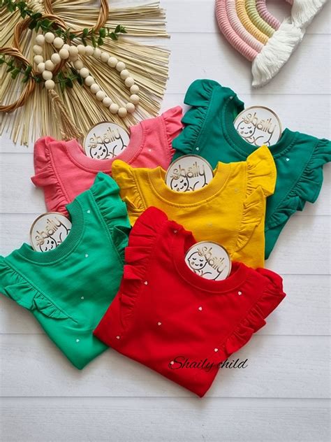 222 بلوز دورس یقه چین دار لباس کودک شایلی