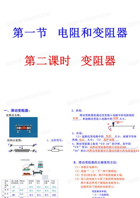 滑动变阻器PPT模板下载 编号lpgzrowm 熊猫办公