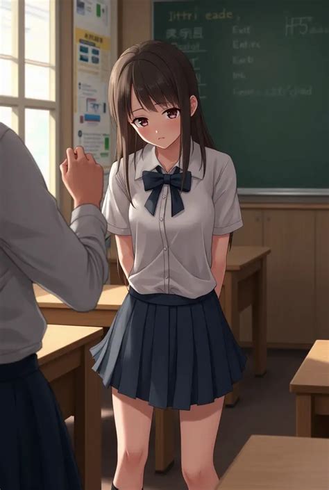 A Girl Gets Spanked By Her Classmate At School Seaart Ai