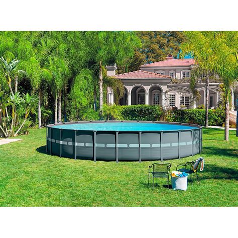 Intex Ultra Xtr 24ft X 52in Round Frame Pool Set Academy