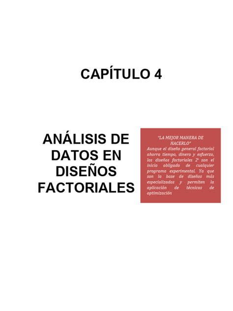 Análisis De Datos En Diseños Factoriales Pdf Análisis De Variación Experimentar