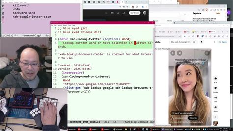 Xah Talk Show Ep622 Emacs Lisp Coding Write Lookup Twitter Youtube