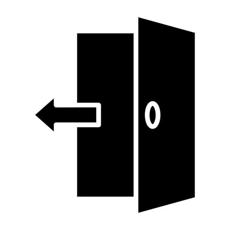 Exit Door Icon Style Vector Art At Vecteezy