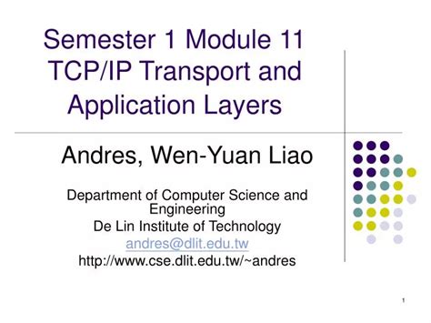PPT Semester Module TCP IP Transport And Application Layers PowerPoint Presentation ID