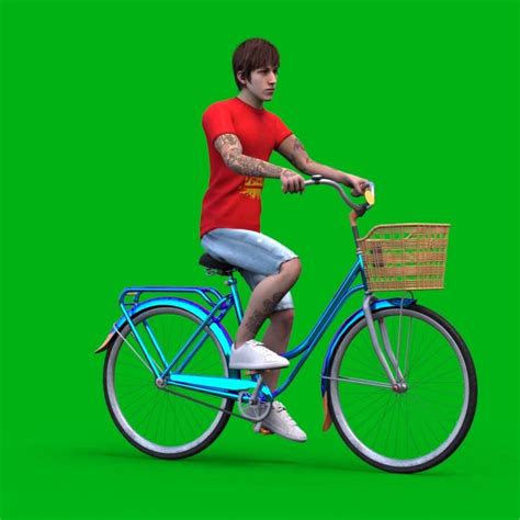 Boy Rides Bike 3d Animation Pixelboom