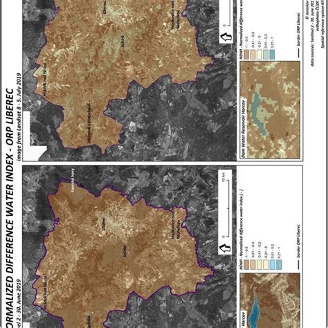 NDWI Normalized Difference Water Index ORP Liberec Source Data Download Scientific Diagram