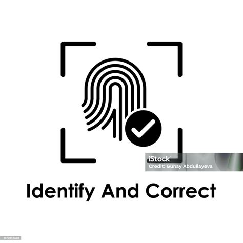 Konzentrieren Fingerabdruck Prüfen Identifizieren Und Korrigieren