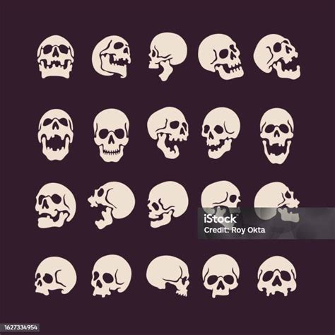 머리 두개골 인간 두개골 죽음 또는 죽은 편평한 벡터 두개골에 대한 스톡 벡터 아트 및 기타 이미지 두개골 사람 두개골 플랫 디자인 Istock