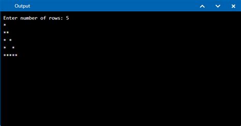 C Program To Print Hollow Right Triangle Star Pattern Techoutflow