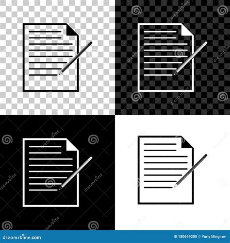 Blank Notebook And Pencil With Eraser Icon Isolated On Black White And