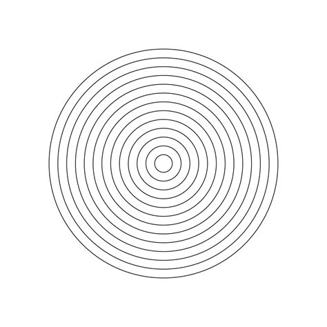 Coaching Wheel Of 12 Concentric Circles Life Blank Polar Grid Circle Diagram Divided On