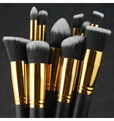 10개 메이크업 브러쉬 코스메틱 눈썹 블러쉬 파운데이션 파우더 키트 세트 프로 뷰티 티몬