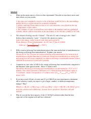 CH113 Lab Calorimetry Answers Pdf Questions 1 What Are The Main Sources Of Error In This