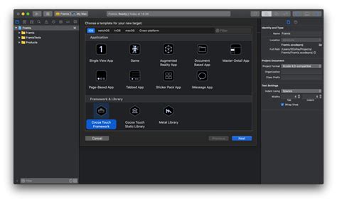 setting up an xcode project to develop cocoa and cocoa touch frameworks