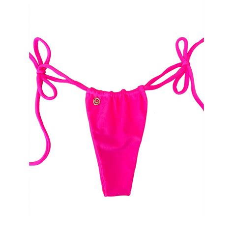 Calcinha De Biquini Cortininha Chloe Rosa Pink Gloss Solar Bikinis