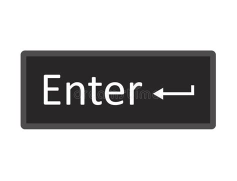 Enter Computer Key Button On White Background Flat Style Enter Button Symbol Enter Key Sign