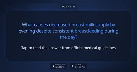 What Causes Decreased Breast Milk Supply By Evening Despite Consistent Breastfeeding During The Day