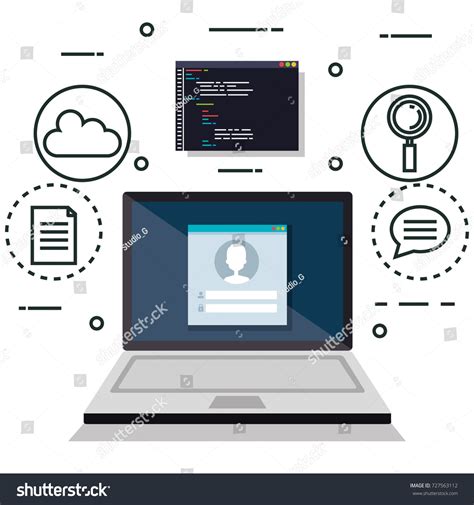 Programming Languages Set Icons Royalty Free Stock Vector 727563112