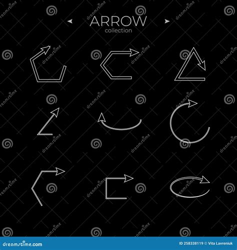 line arrow icon set line icons collection modern vector symbols stock vector illustration