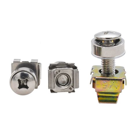 不锈钢镀镍机柜螺丝卡扣螺母m5m6交换机机柜网络服务器皇冠螺丝钉 虎窝淘