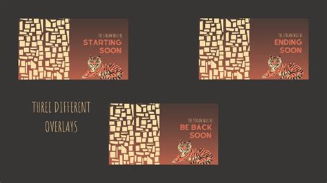 Tiger Stream Overlay Twitch Overlay Youtube Overlay Etsy