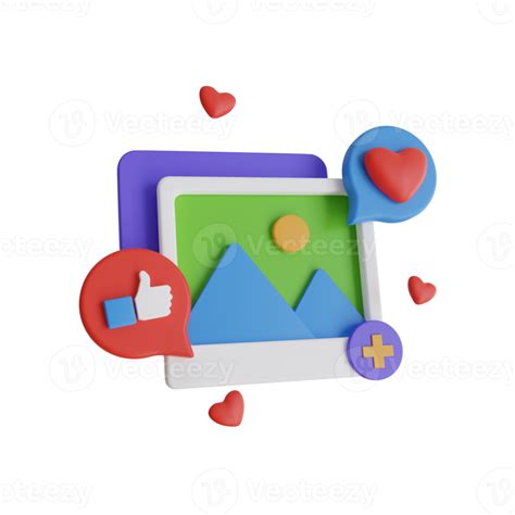 3d Social Media Platform Online Social Communication Applications Concept 22692214 Png